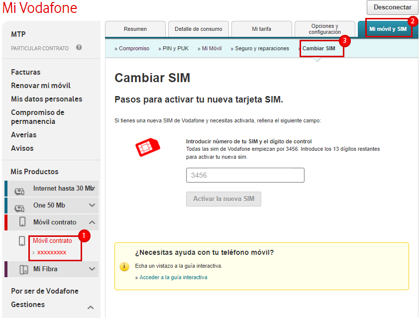 Particulares SIM, PIN y PUK | Ayuda Vodafone particulares